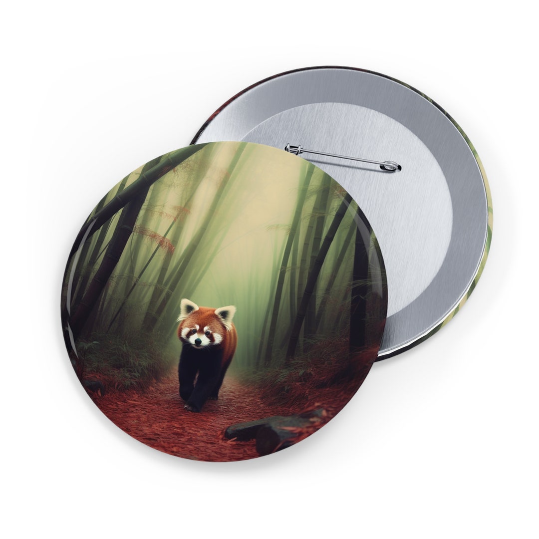 Red Panda Pin in Forest - Etsy