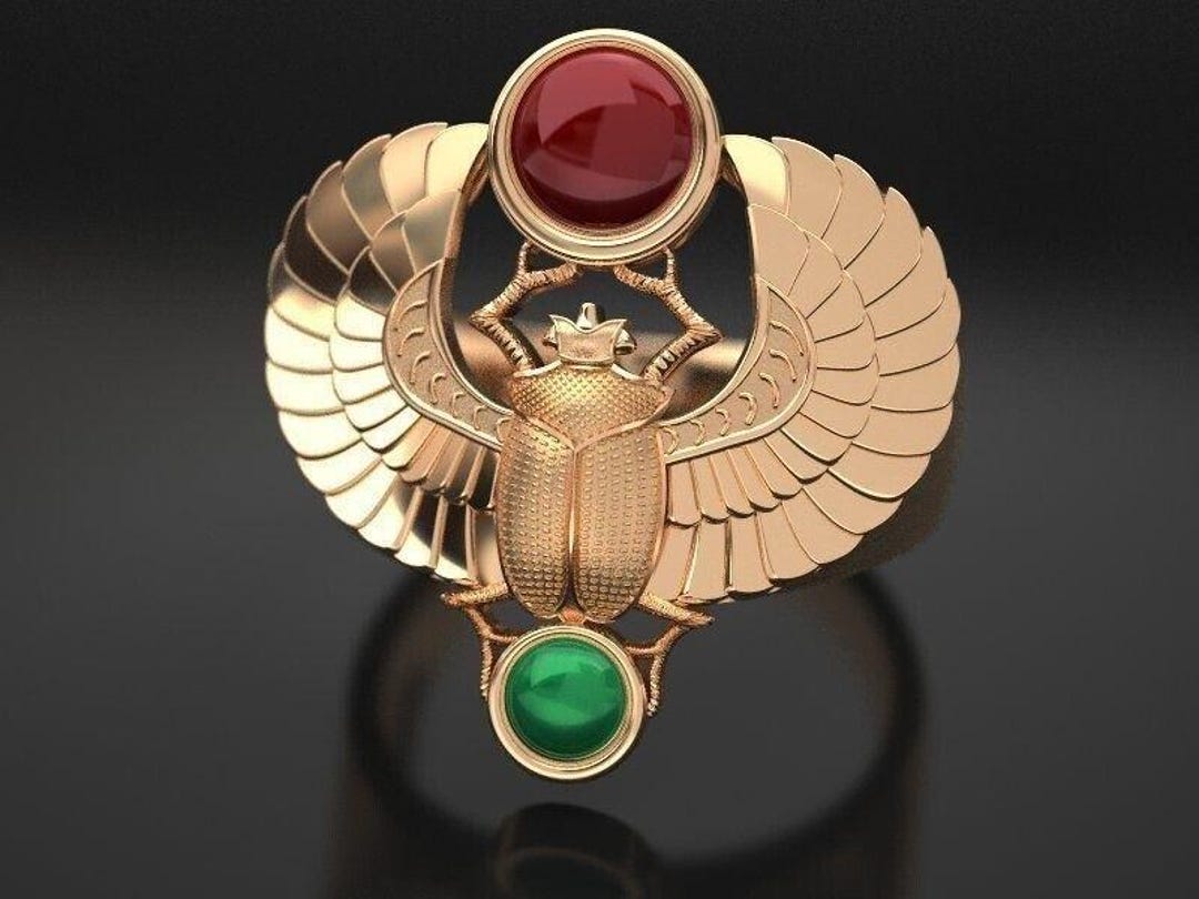 5pc Egyptian Scarab Wax Pattern Ring for Lost Wax Casting Jewelry ...