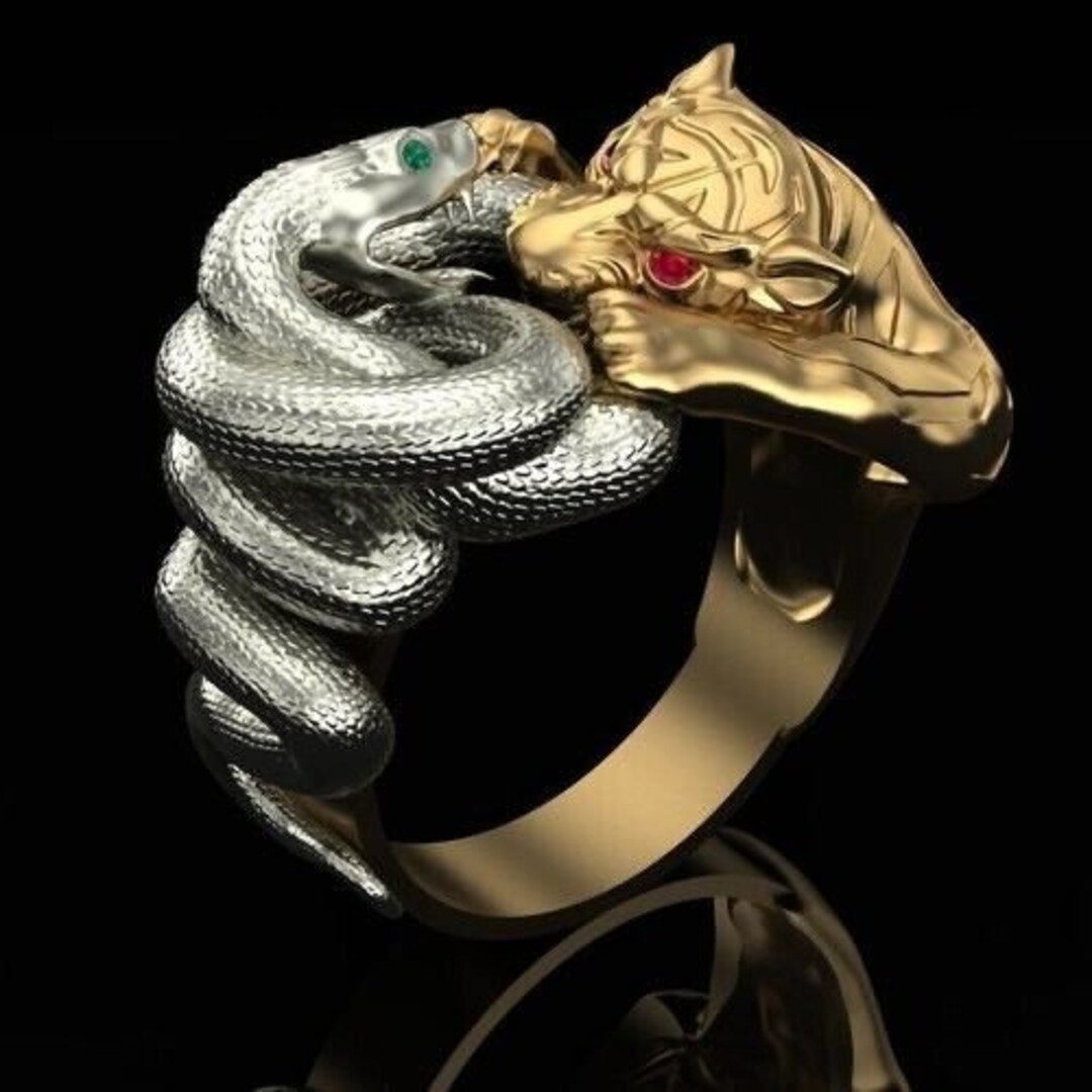 Snake Vs Tiger Ring Wax Patterns for Lost Wax Casting Jewelry ...