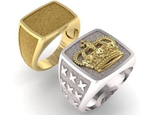 Signet Crown Wax Pattern Ring for Lost Wax Casting Jewelry Castable Wax ...