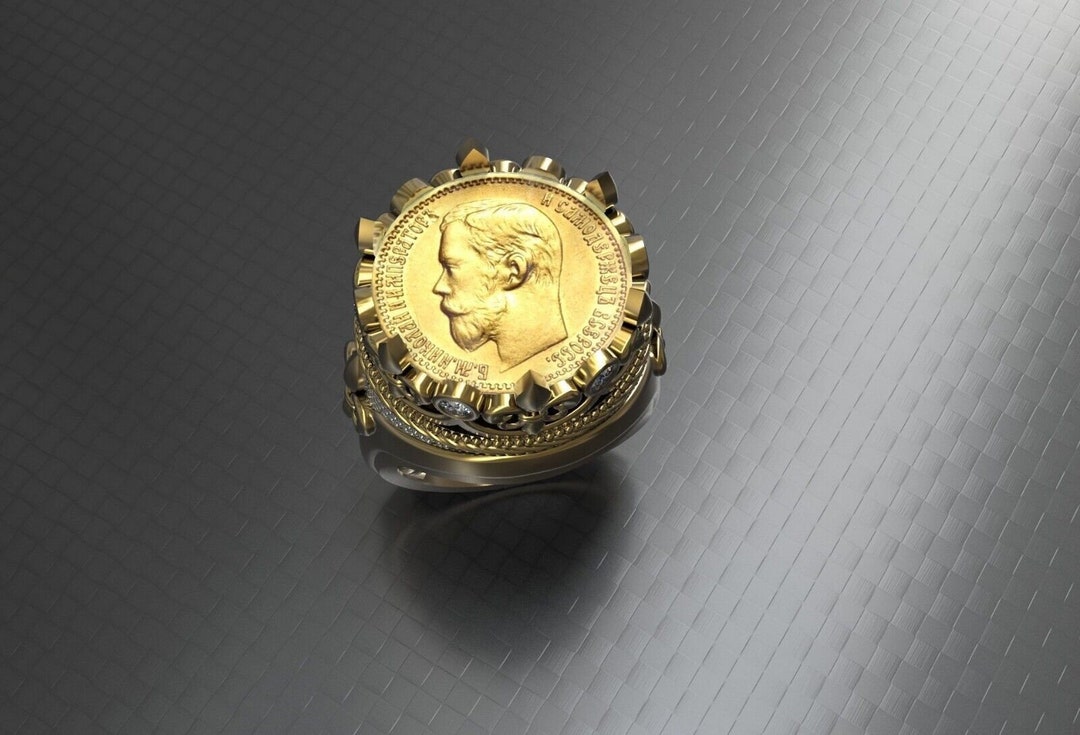 Crown Coin Ring Wax Patterns for Lost Wax Casting Jewelry / Castable ...