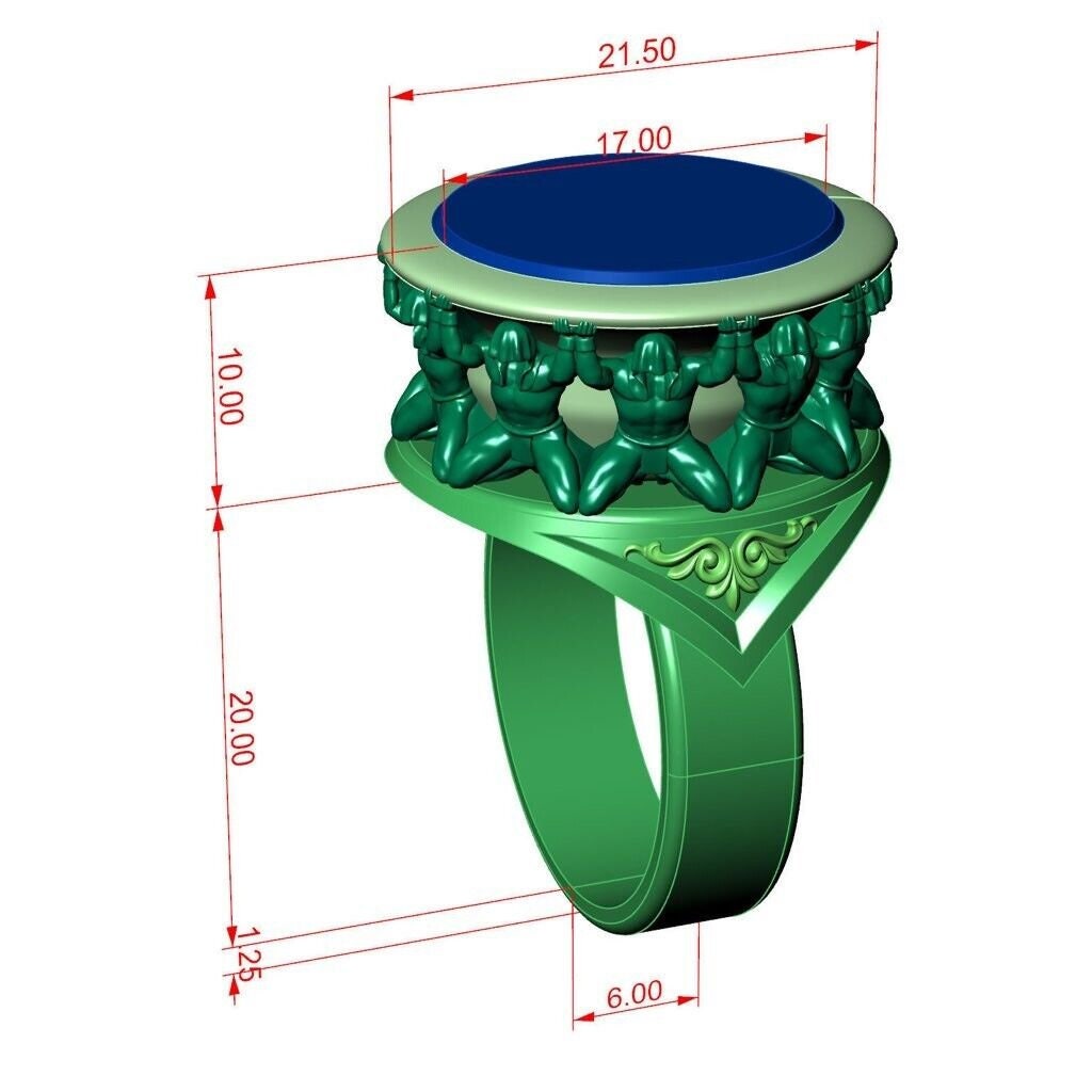 Priest Cult Ring Wax Patterns for Lost Wax Casting Jewelry / Castable ...