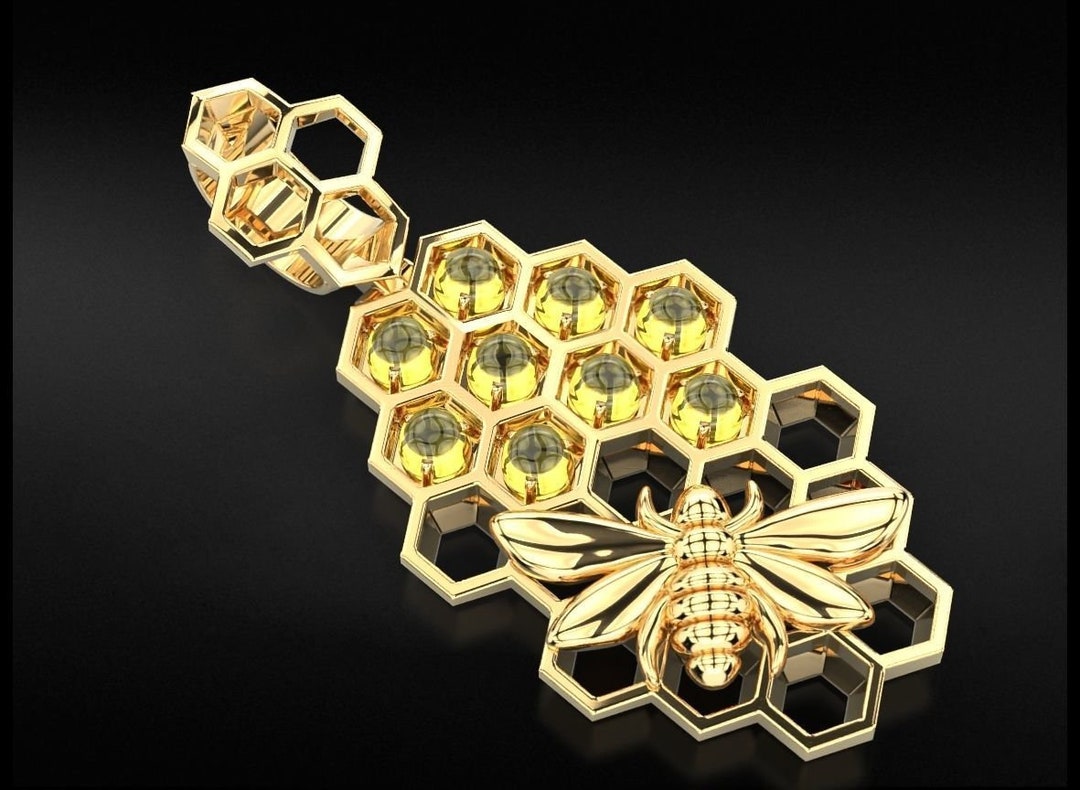 Honeycomb Wax Pattern Pendant for Lost Wax Casting Jewelry True Cast ...