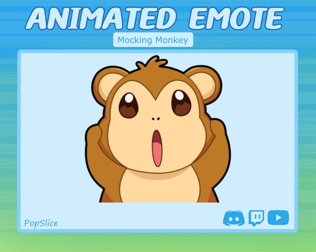Mocking Monkey Emote for Twitch & Discord - Etsy