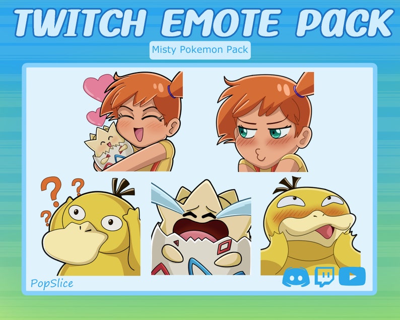 Misty Twitch Emote Pack of 5 Emotes for Twitch & Discord - Etsy