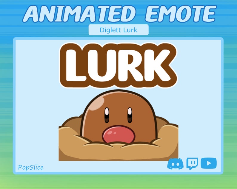 Animated Lurk Diglett Pokemon Emote for Twitch & Discord - Etsy