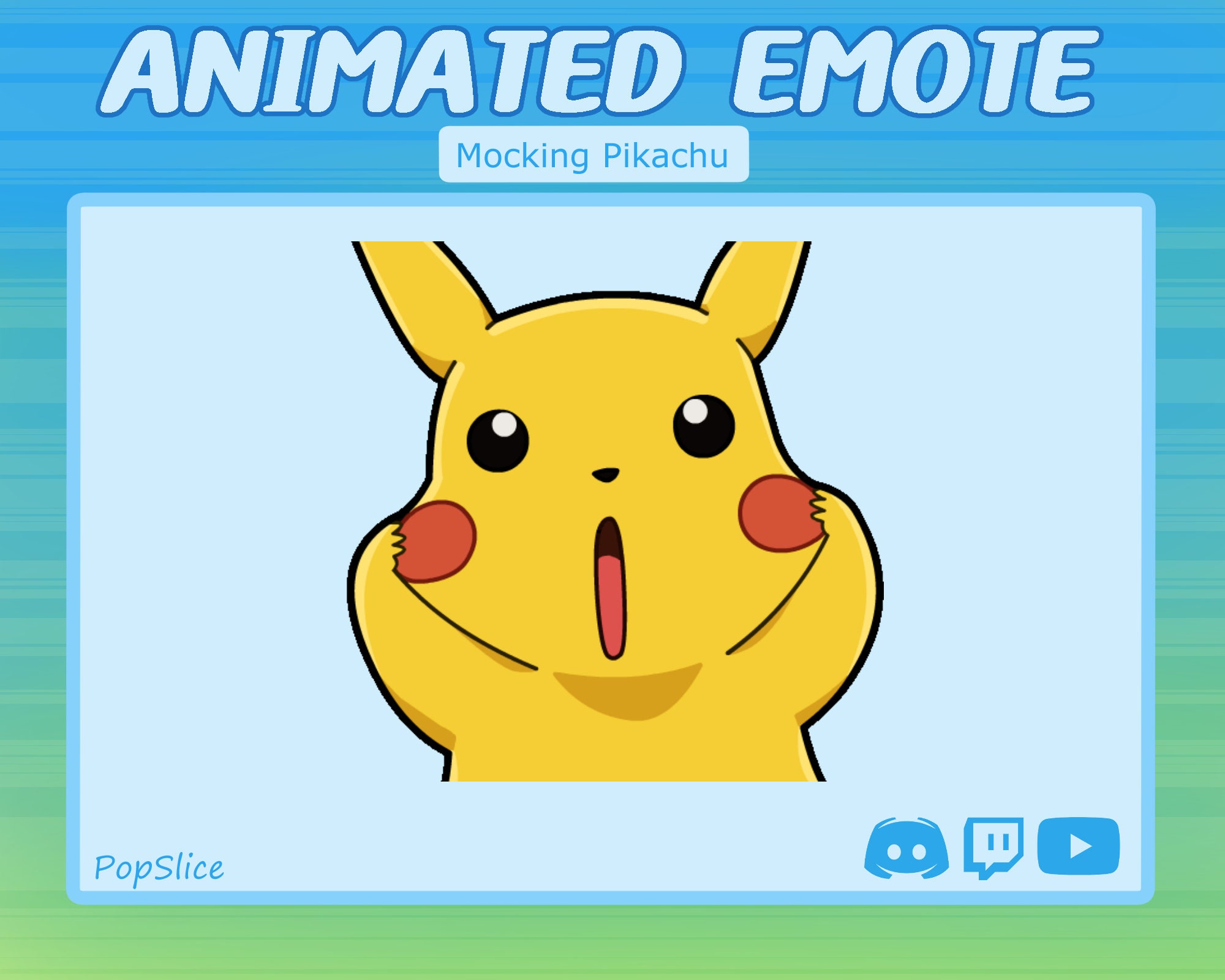 Animated Mocking Pikachu Emote for Twitch & Discord - Etsy