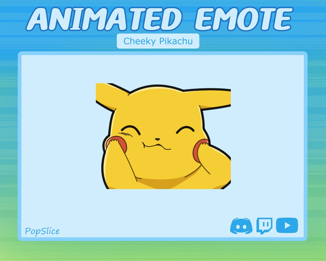 Animated 'cheeky' Pikachu Emote for Twitch & Discord - Etsy