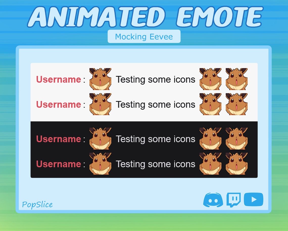 Animated Mocking Eevee Emote for Twitch & Discord - Etsy