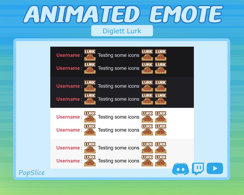 Animated Lurk Diglett Pokemon Emote for Twitch & Discord - Etsy