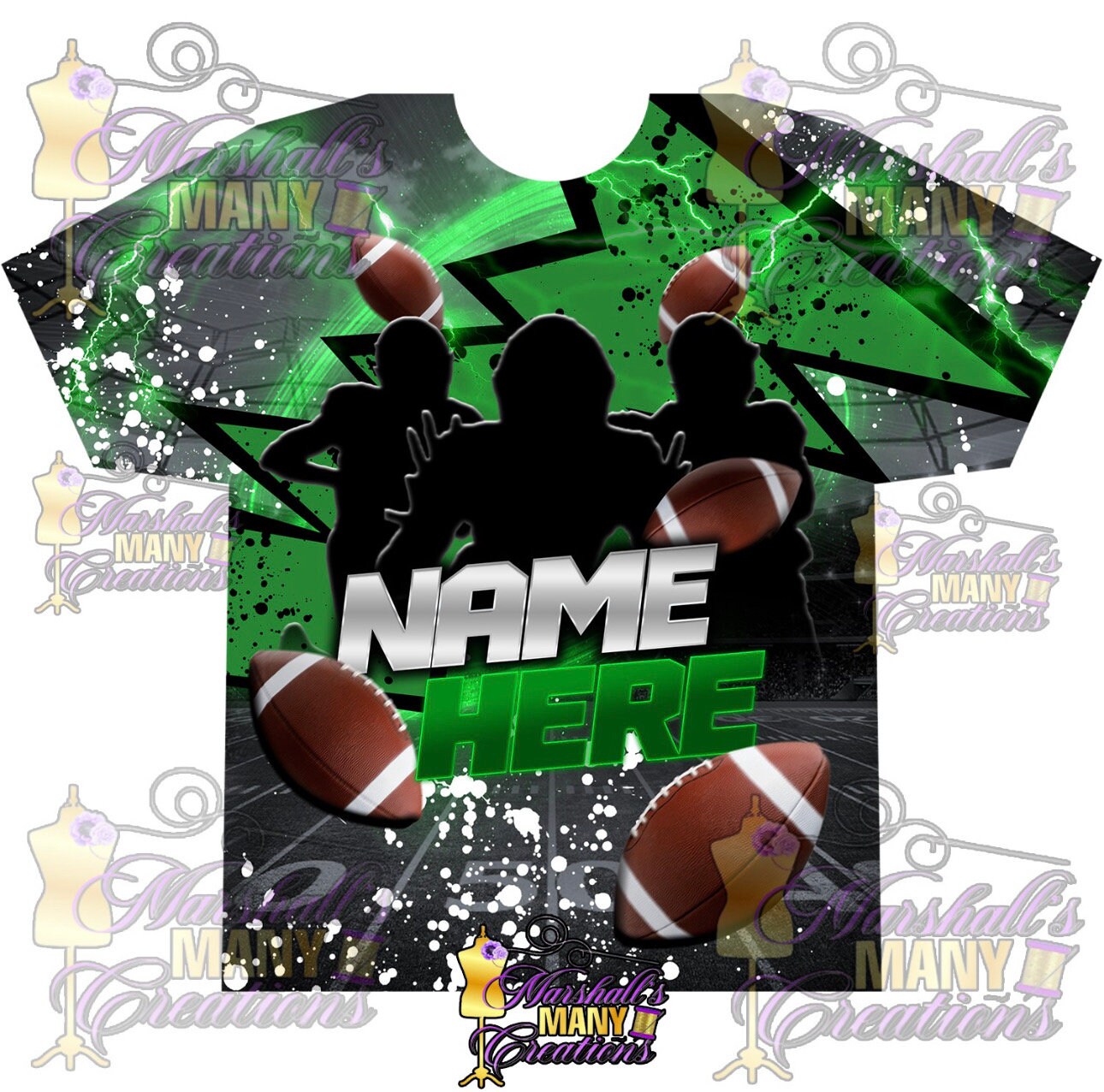 Custom/personalized 3D Football /school Sublimation Over Print Shirts ...
