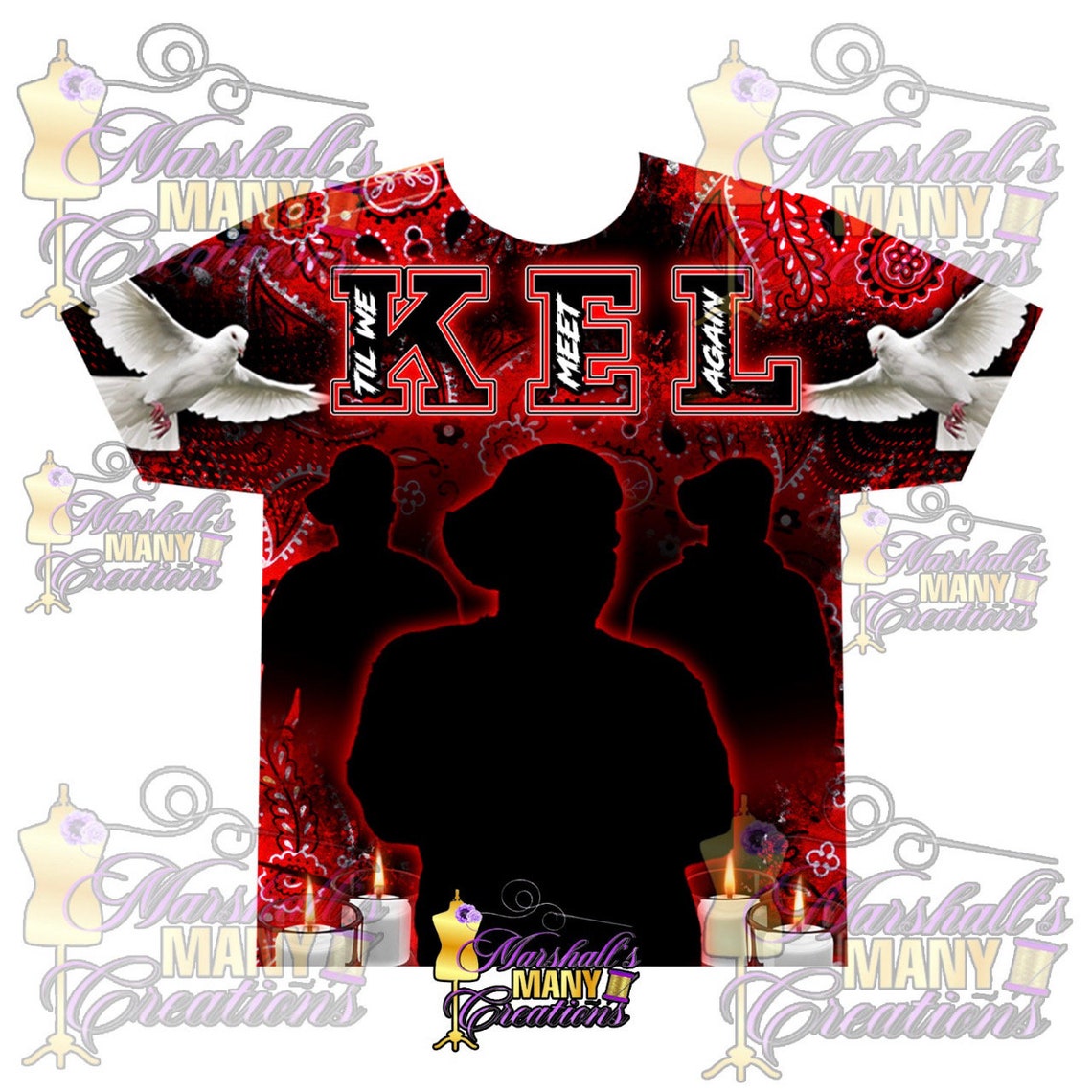 Custom/personalized 3D Memorial/rip in Loving Memory, Remembrance Shirt ...