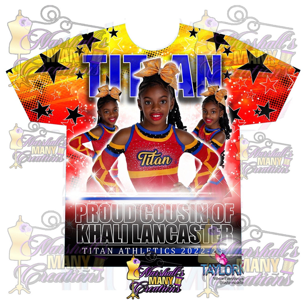 Custom/personalized 3D Cheer/school Sublimation Over Print Shirts ...