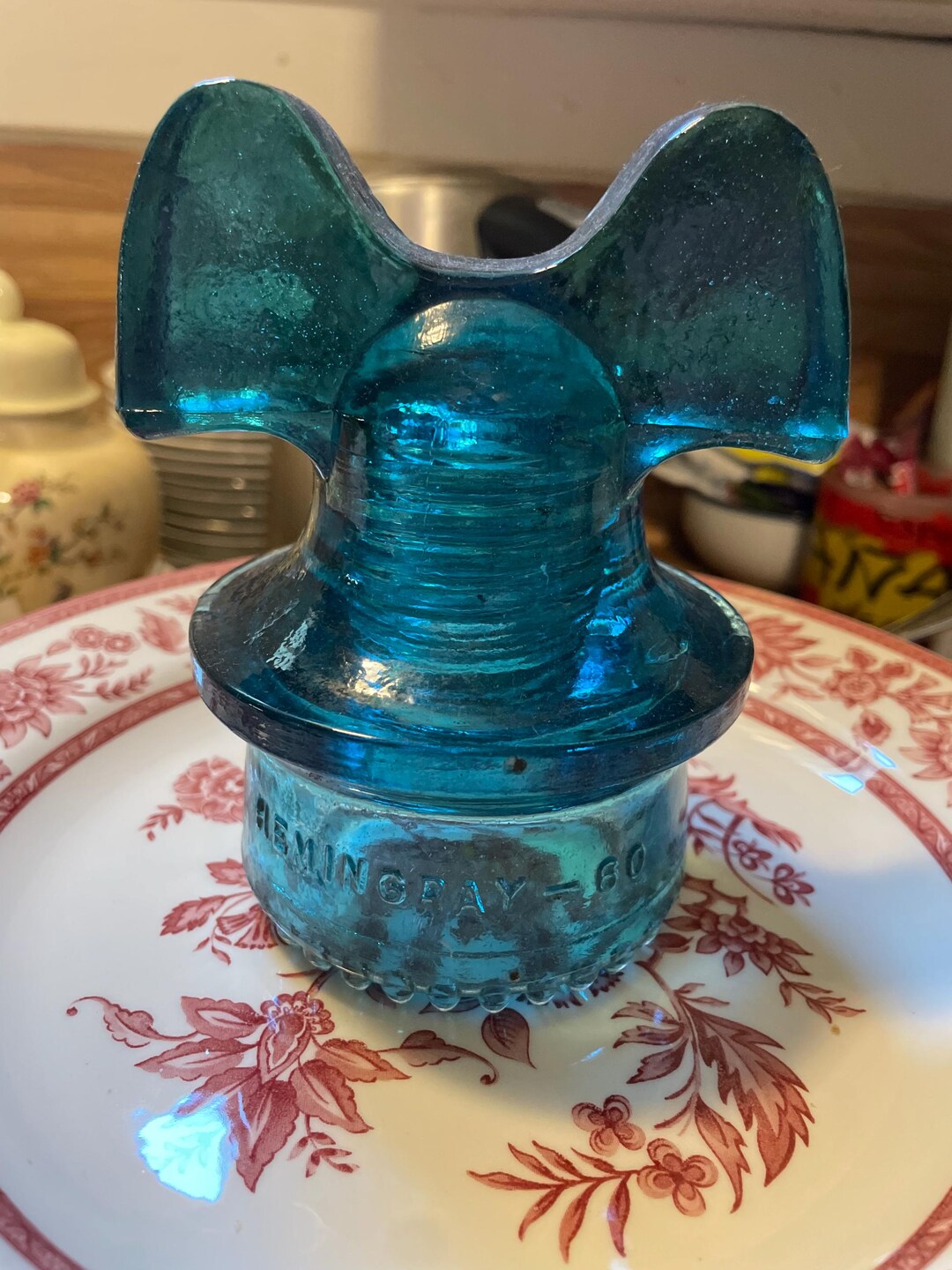 Hemingray 60 Mickey Mouse Glass Insulator Hemingray Blue or Electric ...