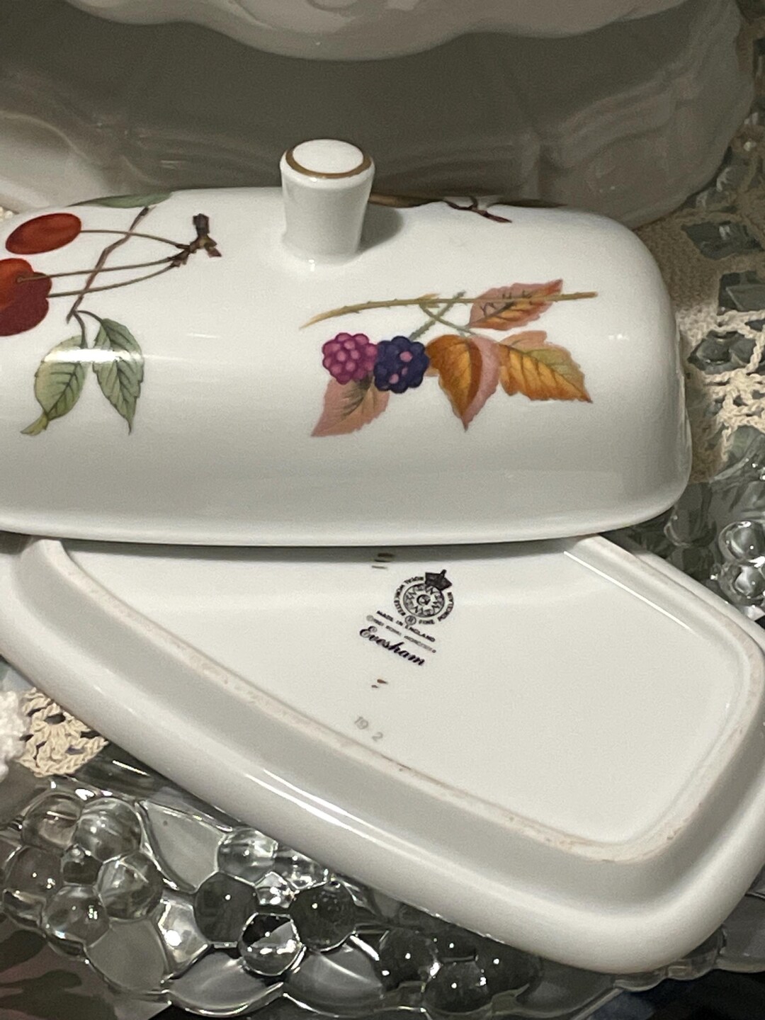 Butter Dish Evesham Gold Royal Worcester England in Near Mint Condition ...