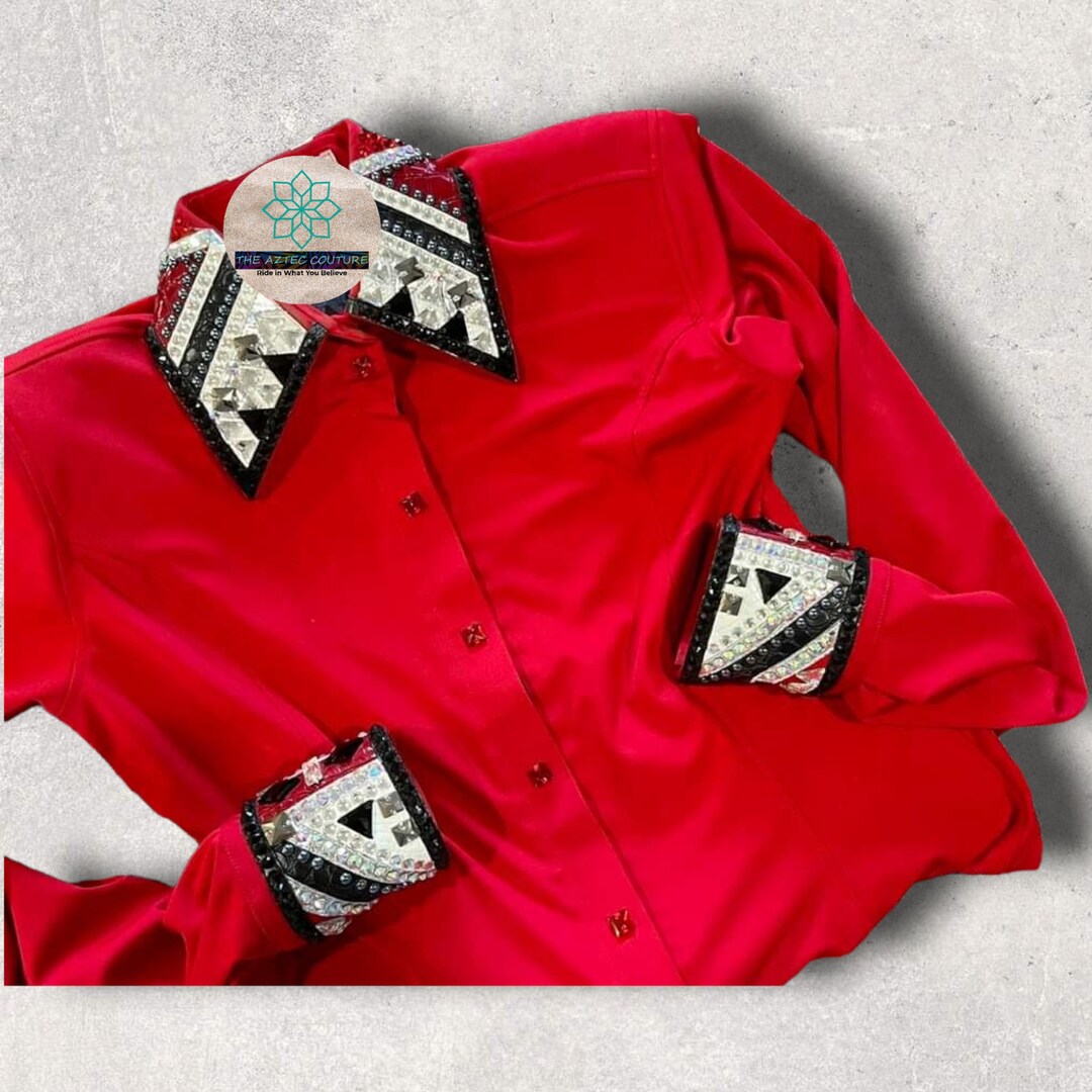 Combo Western Red Show Shirt, Western Show Outfits Pleasure, Western ...