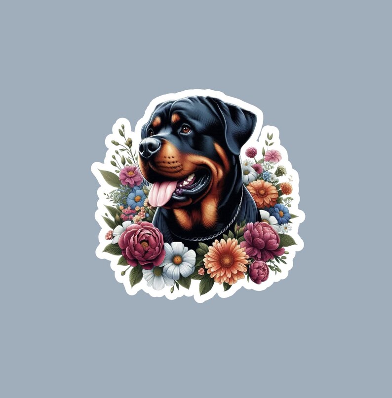 Rottweiler, Dog Stickers, Waterproof Stickers, Water Bottle Stickers ...