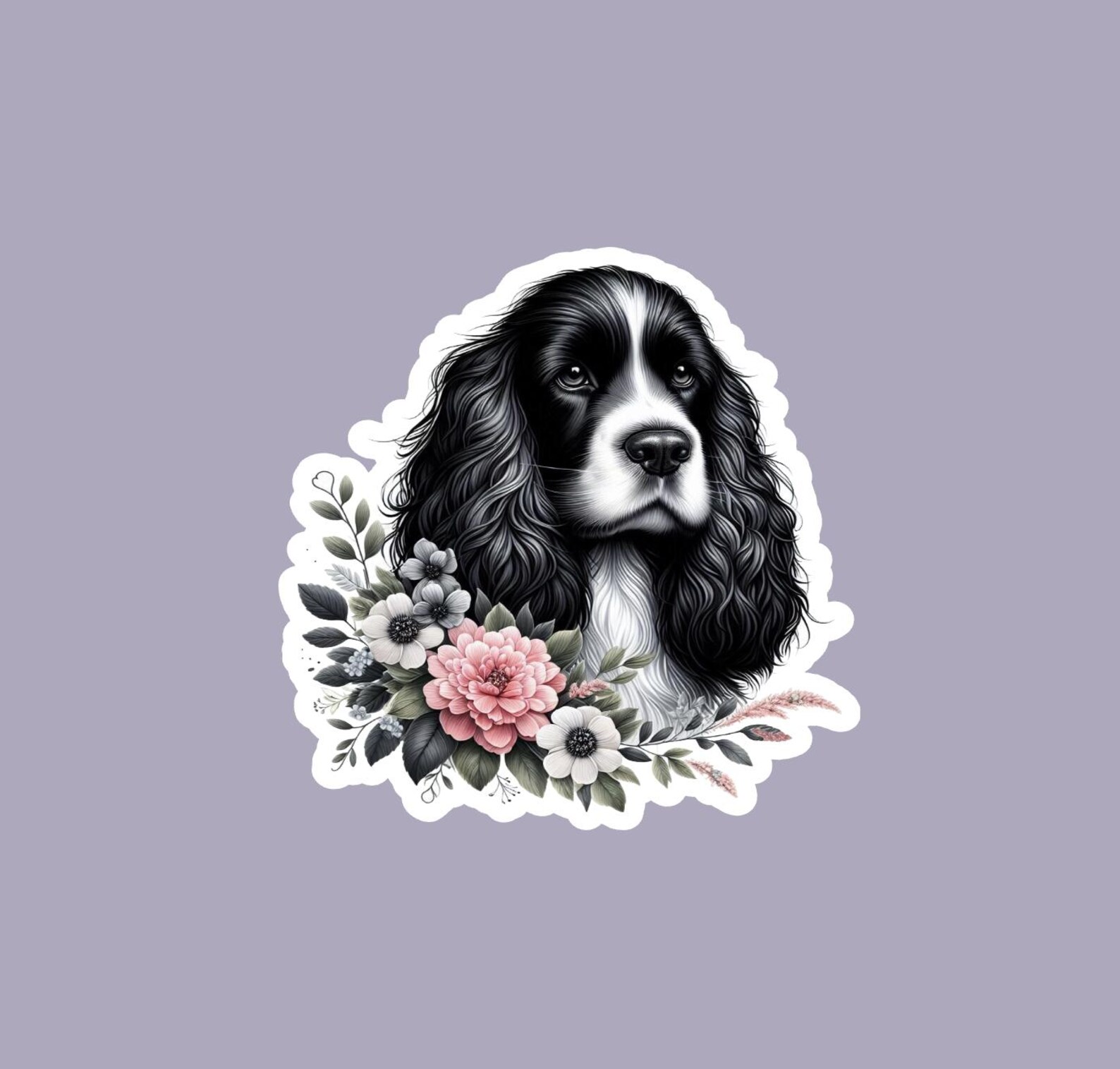 Cocker Spaniel, Dog Stickers, Waterproof Stickers, Water Bottle ...