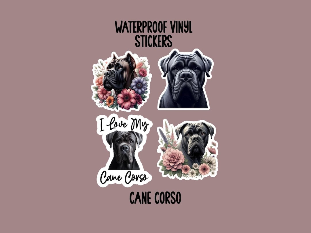 Cane Corso, Dog Stickers, Waterproof Stickers, Water Bottle Stickers ...