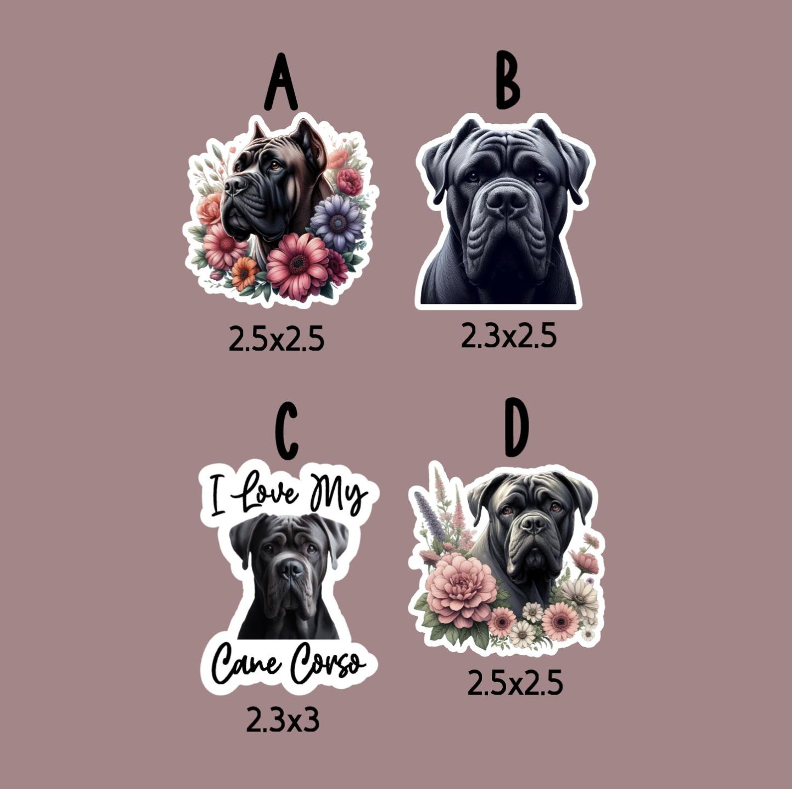Cane Corso, Dog Stickers, Waterproof Stickers, Water Bottle Stickers ...