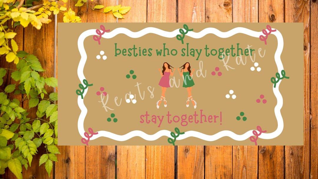 Besties Slay DIGITAL Template Banner - Etsy