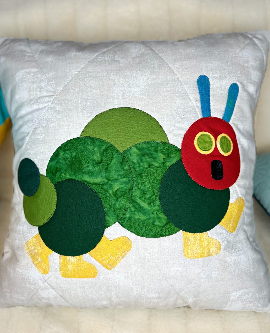The Very Hungry Caterpillar Throw Pillow - Etsy