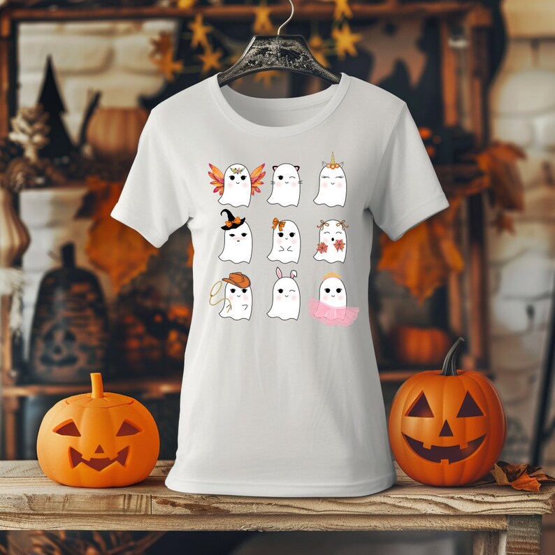 Ghoulietta Cute Ghost Collage PNG, Halloween PNG, Naughty Ghost, Ghosts ...