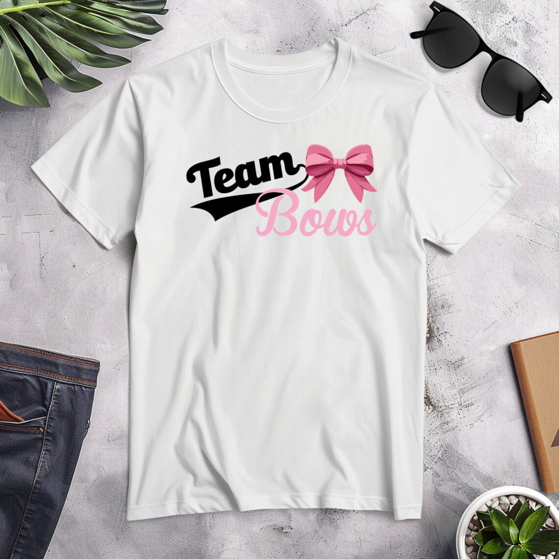 Team Bows Gender Reveal PNG - Etsy