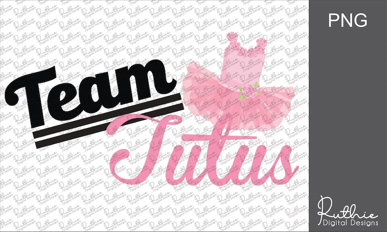 Team Tutus Gender Reveal PNG | Instant Download PNG - Etsy