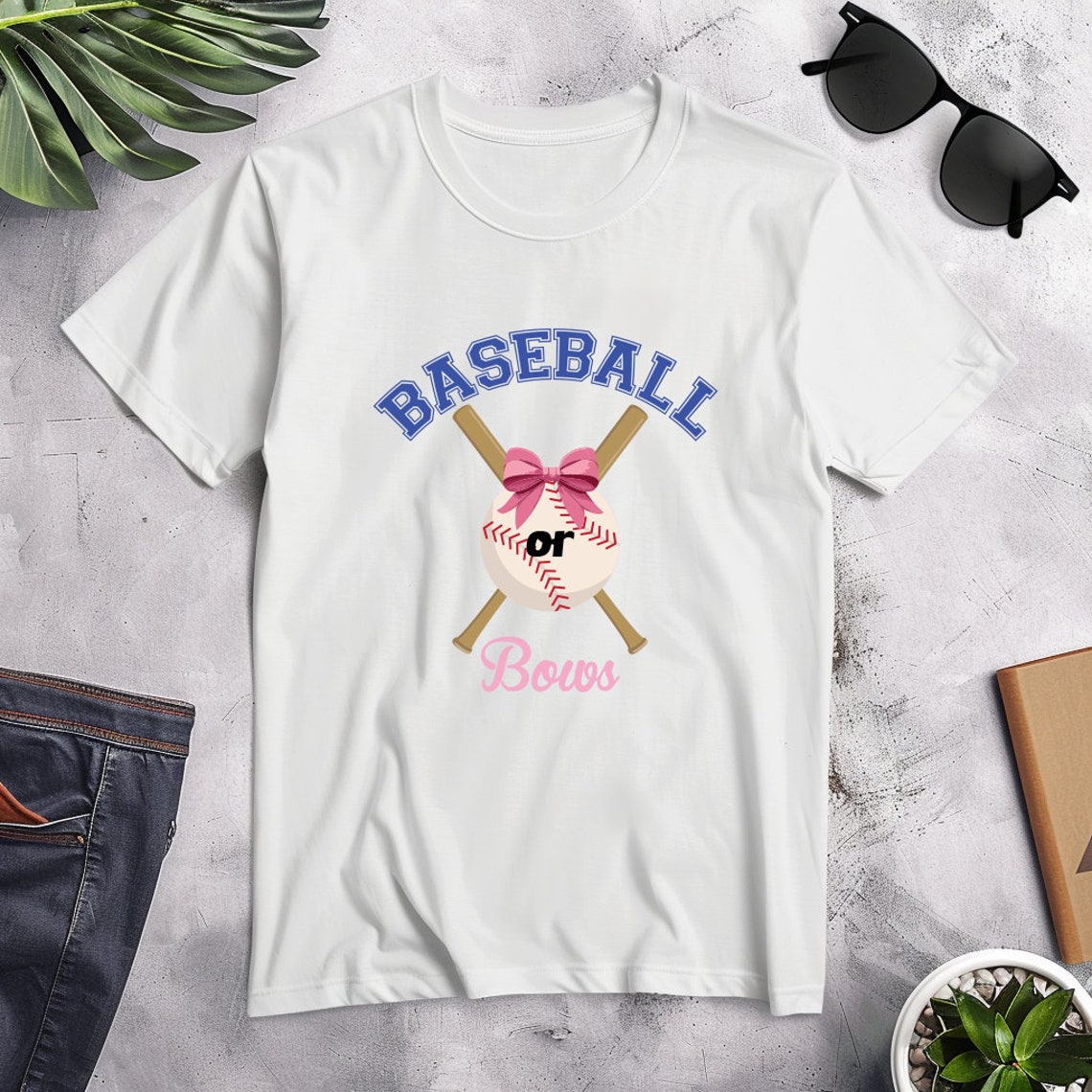 Baseball or Bows Gender Reveal Bats Bow Gender Reveal PNG - Etsy