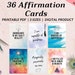 36 Affirmation Cards | Printable Vision Board | Digital Affirmations ...