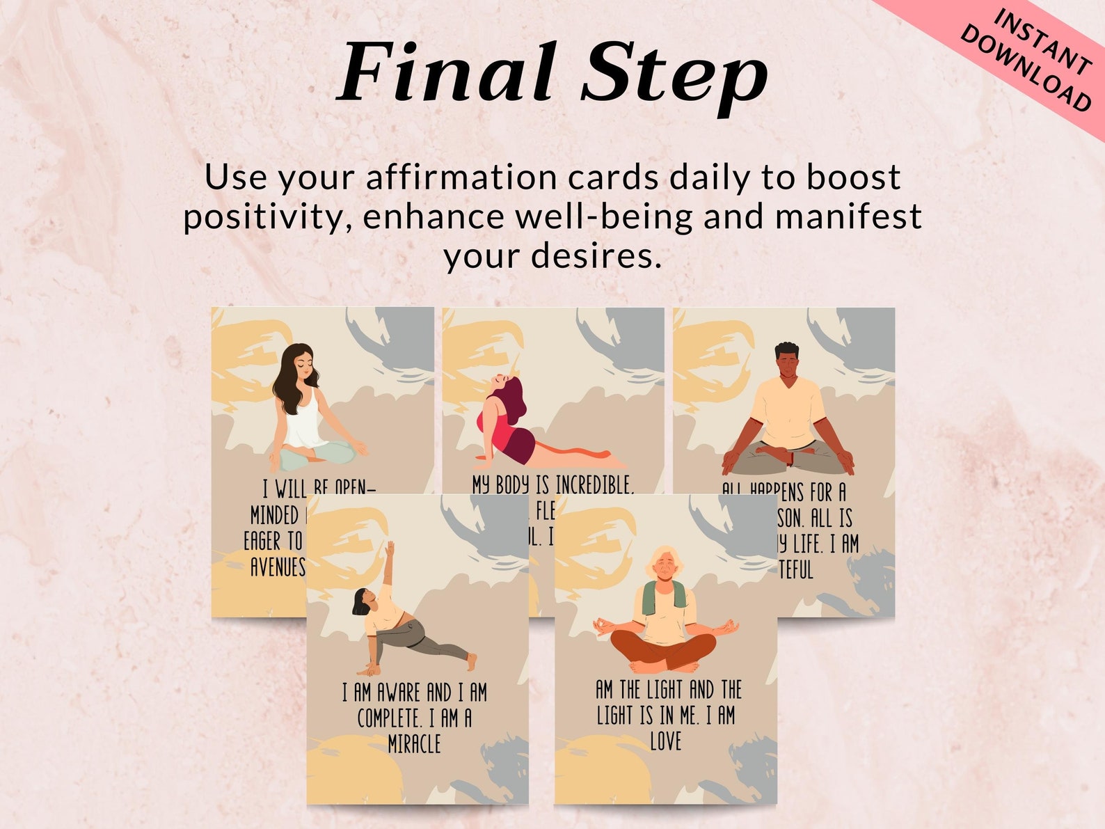 Yoga Affirmation Cards | Digital Download | Yoga Tips | Mindfulness ...