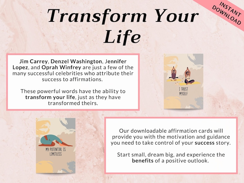 Yoga Affirmation Cards | Digital Download | Yoga Tips | Mindfulness ...