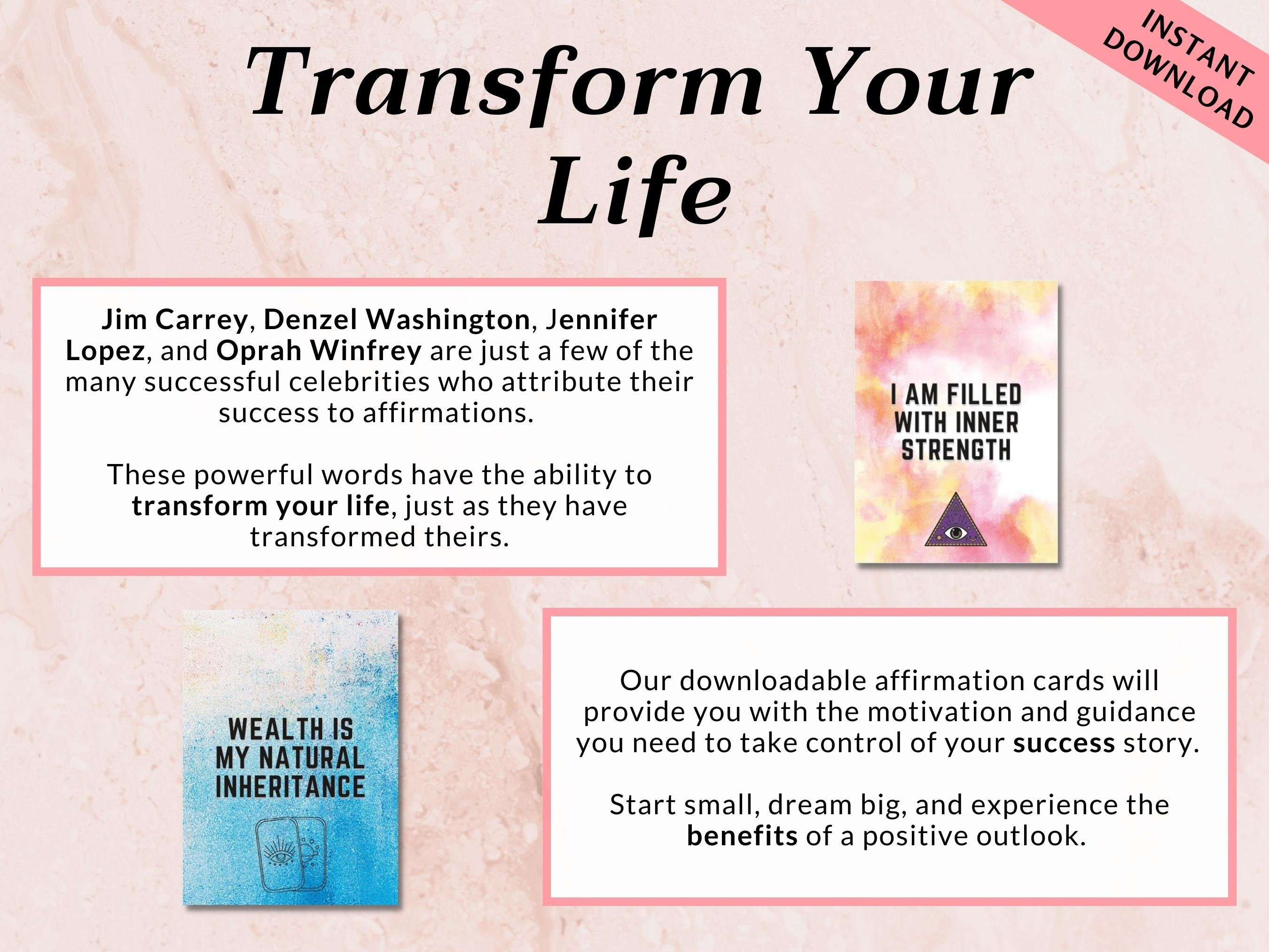 36 Affirmation Cards | Printable Vision Board | Digital Affirmations ...