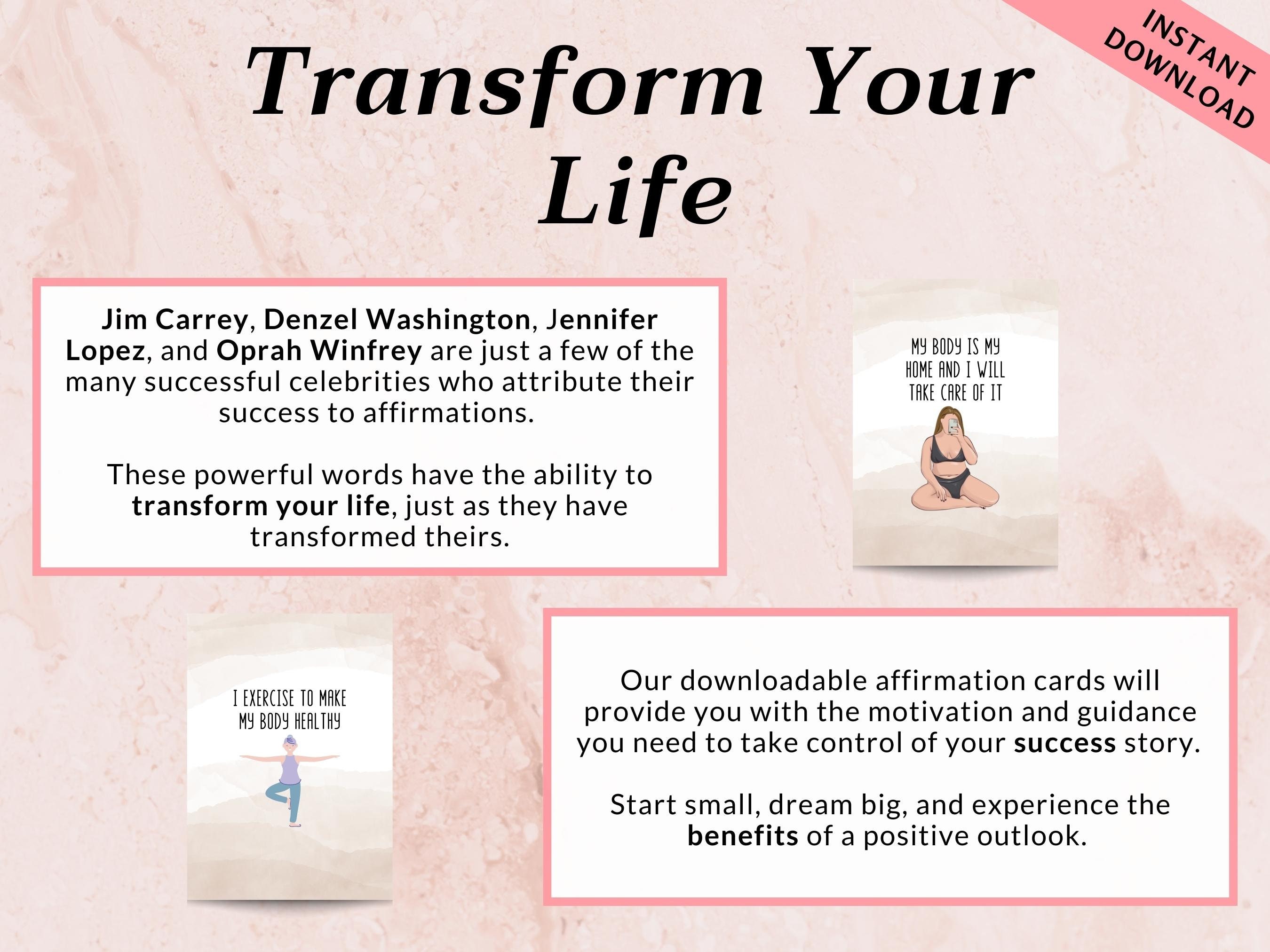 Body Positive Affirmation Cards Digital Downloads Self Love Cards Body ...