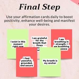 Mindfulness Affirmation Cards | Printable Digital Download ...