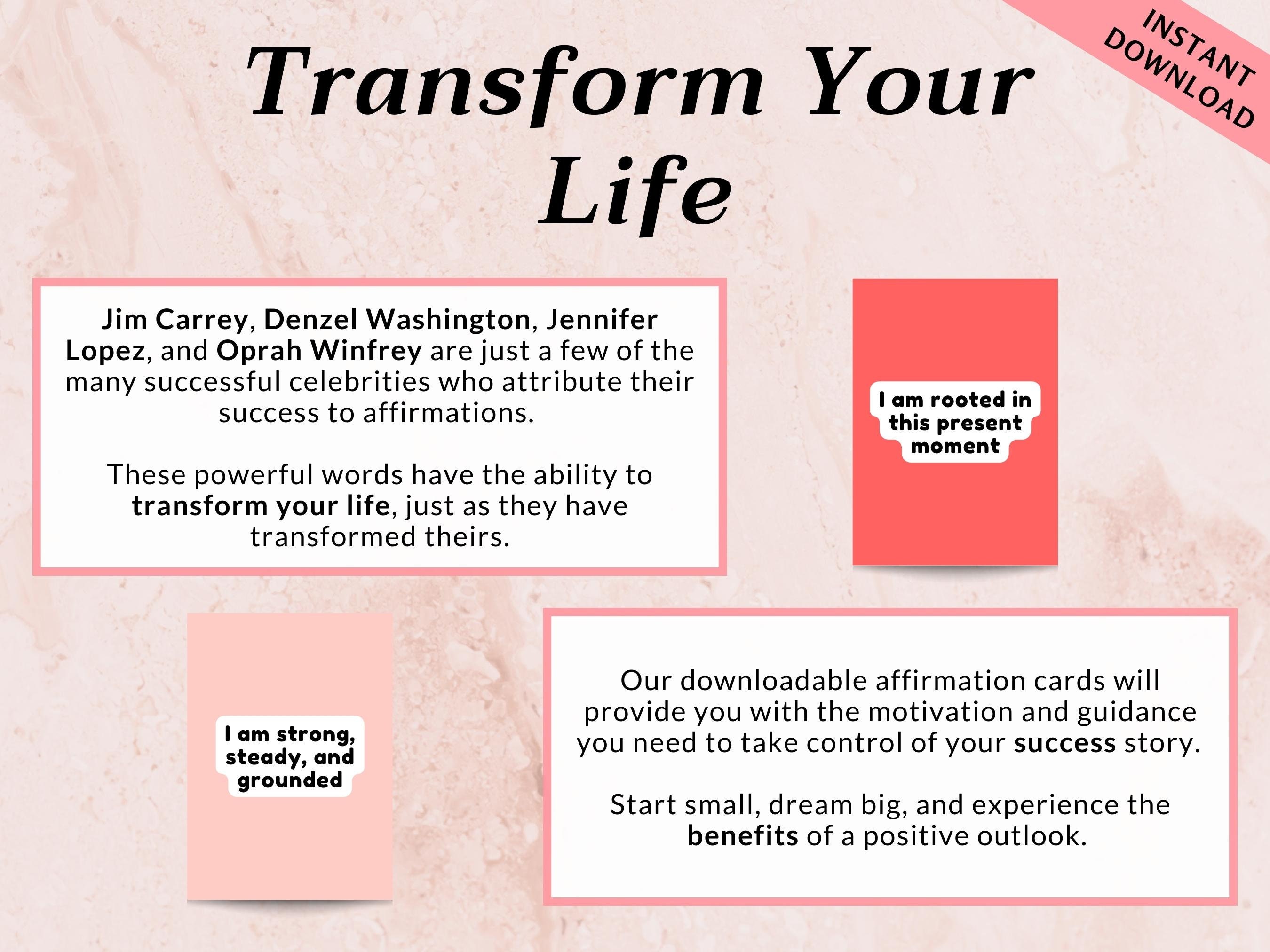 Mindfulness Affirmation Cards Printable Digital Download Inspiration ...