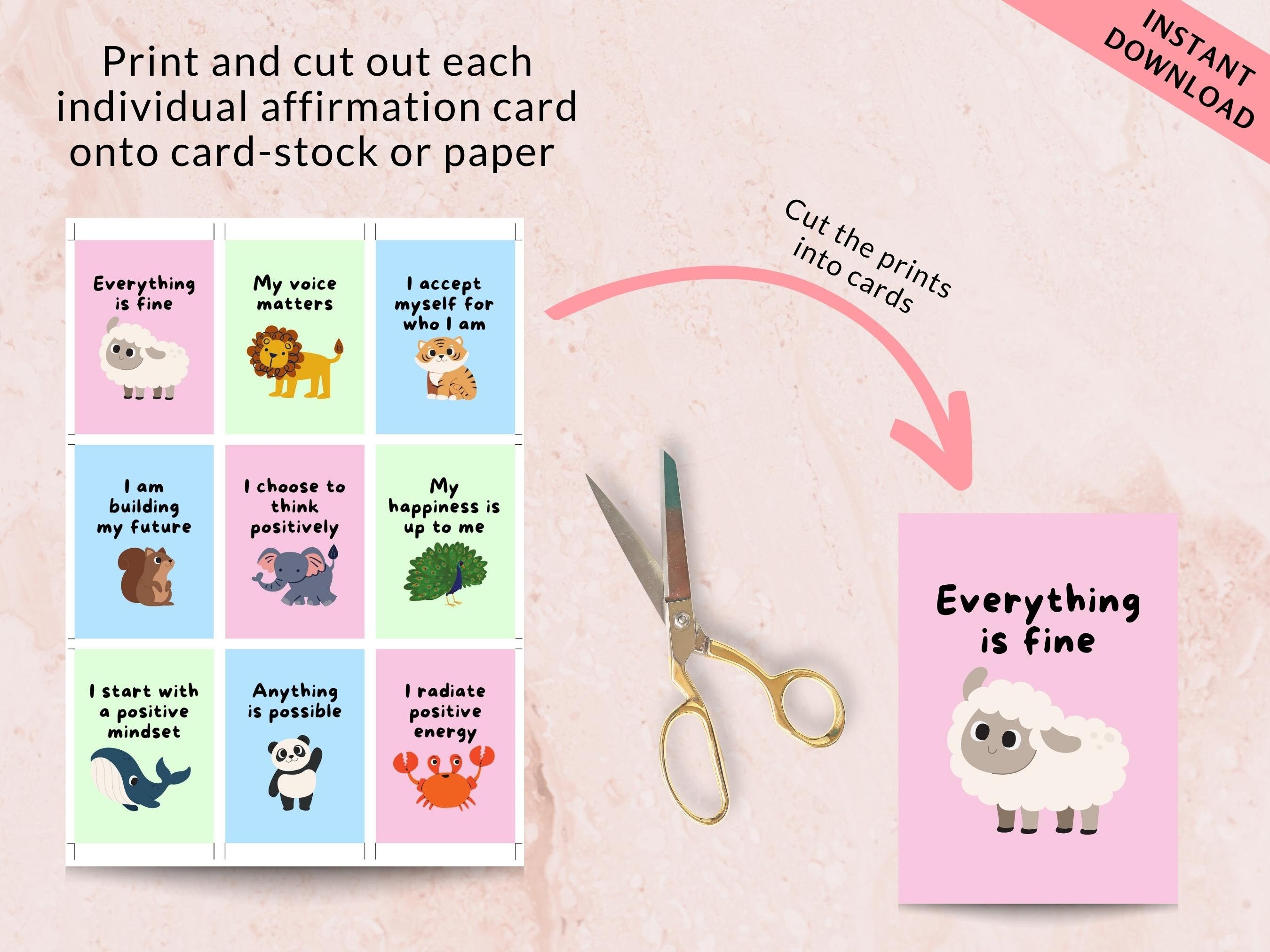 Kids Affirmation Cards | Printable | Kids Learning | Kids Art ...