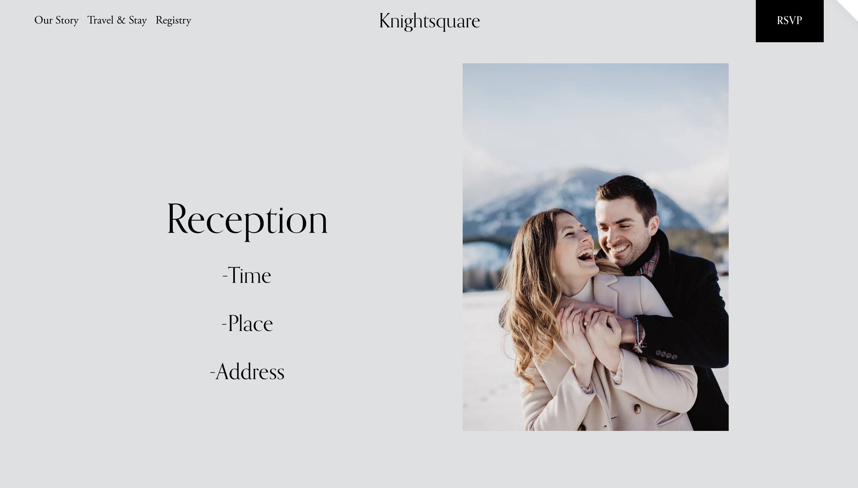 Squarespace Template Wedding Invitation, Mobile Friendly, Party Invite ...