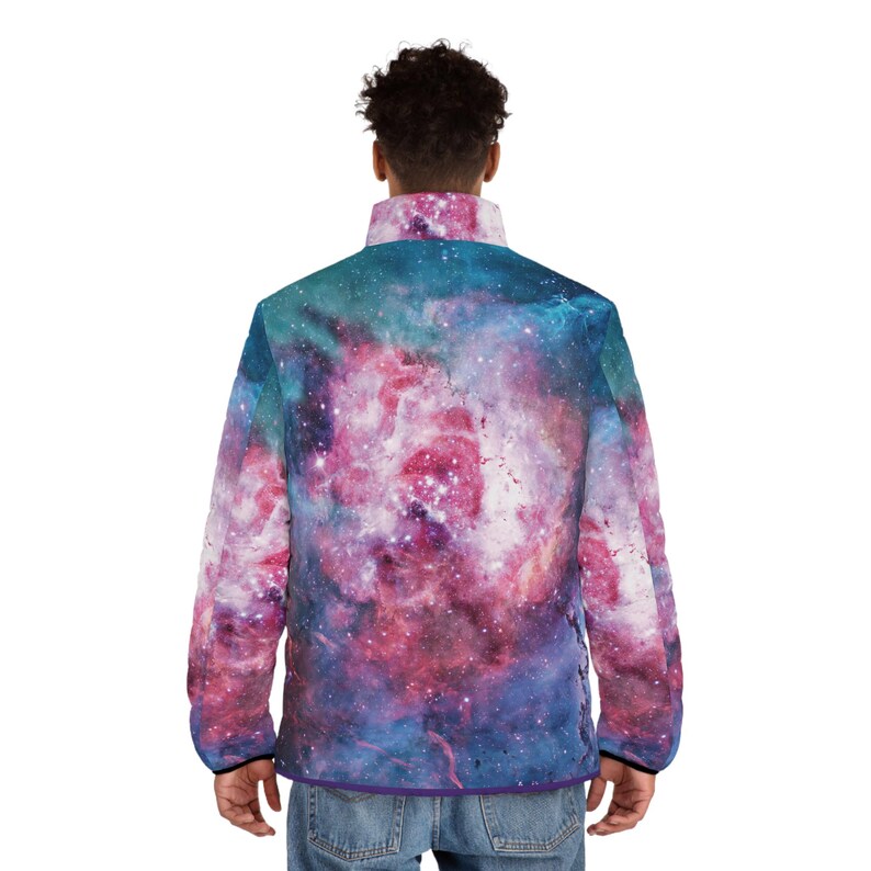 Men's Cosmic Nebula Puffer Jacket, Ski Style Winter Coat - Etsy