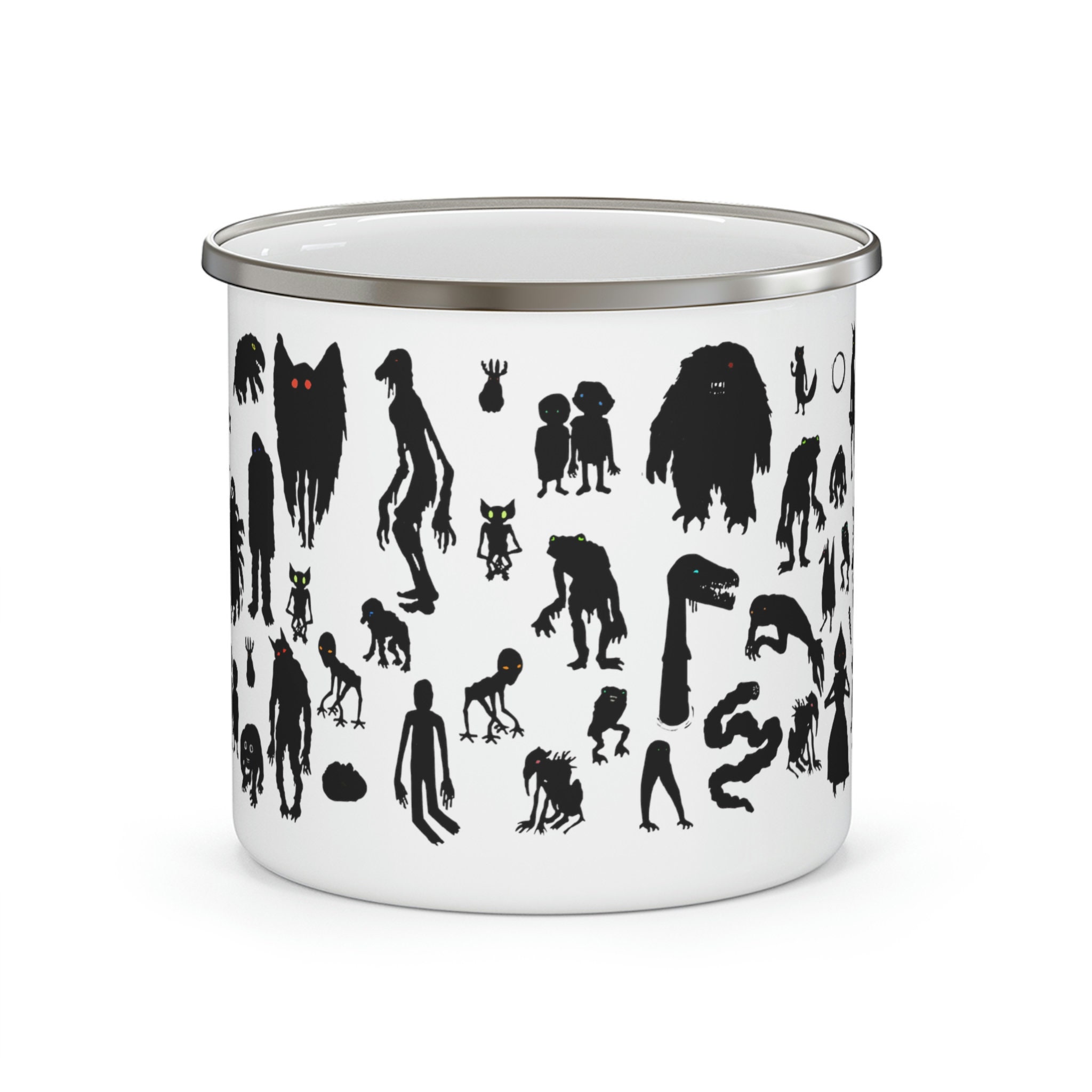Covered by Cryptids, 12 Oz. Steel Enameled Camping Mug - Etsy