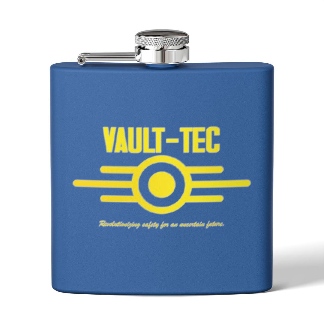 Vault Tec, Fallout Themed, Stainless Steel Flask, 6oz - Etsy