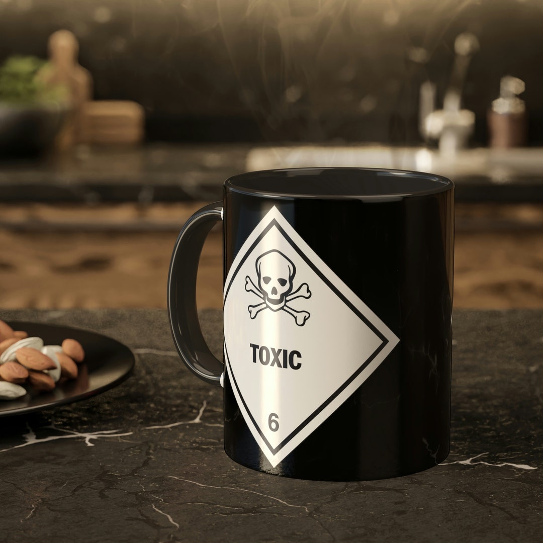 Accented Toxic Warning Label, Colorful Mugs, 11oz - Etsy