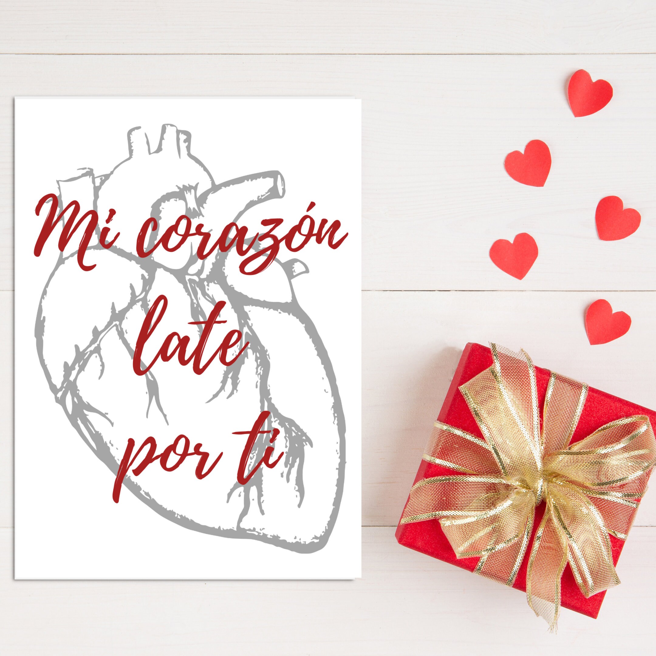 Spanish Valentine's Day Greeting Card - Etsy