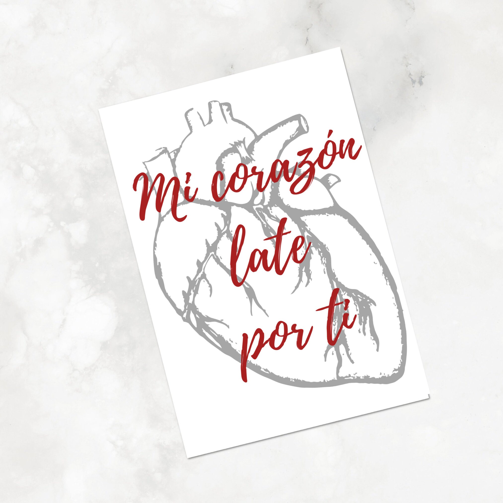 Spanish Valentine's Day Greeting Card - Etsy