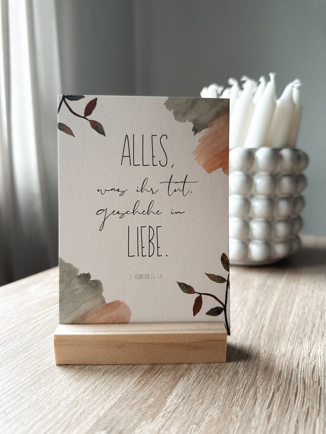 Christian Card / Bible Verse Card / Year's Motto 2024 / Postcard A6 ...