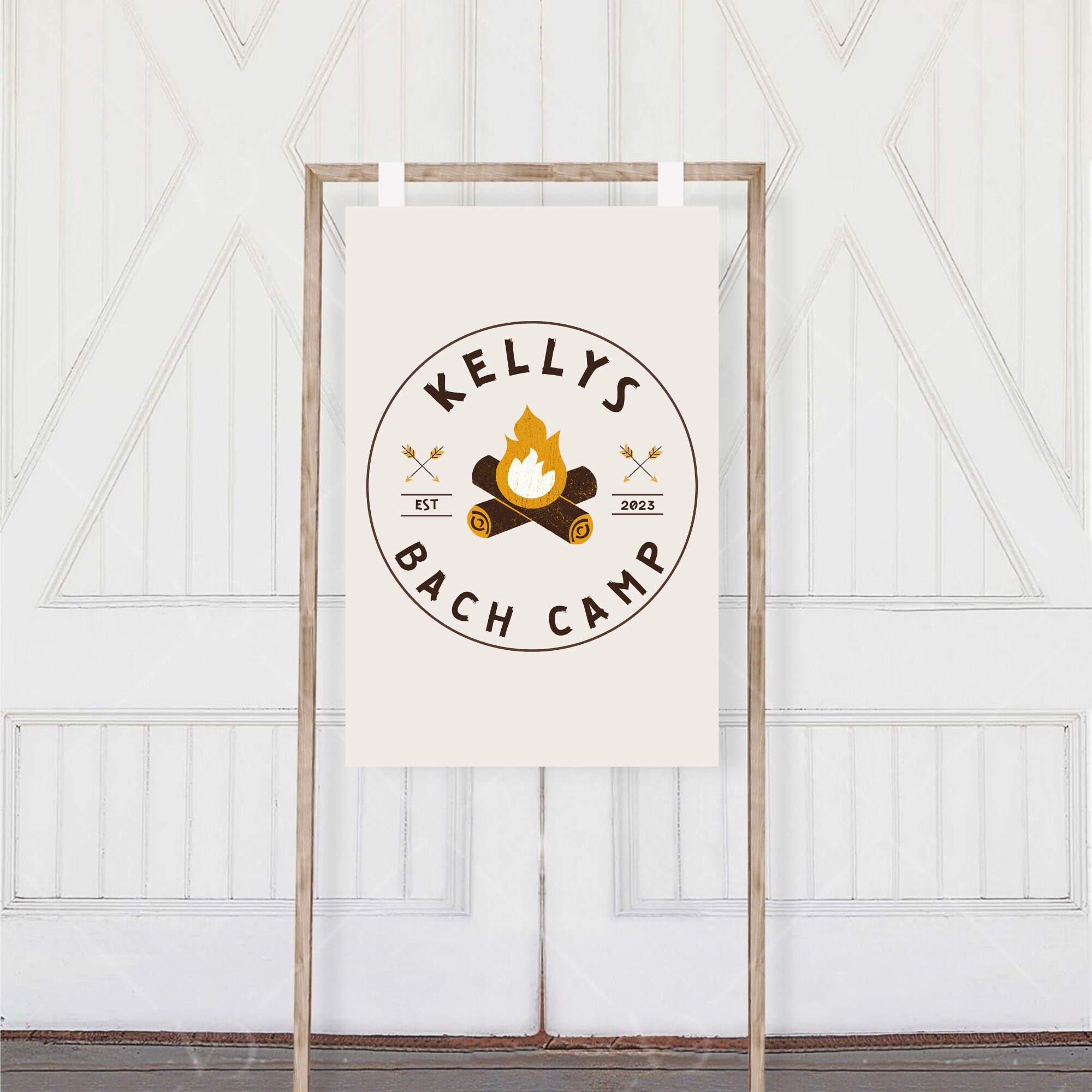 Camp Site Welcome Sign, Bach Camp, Instant Download, Digital Signage ...