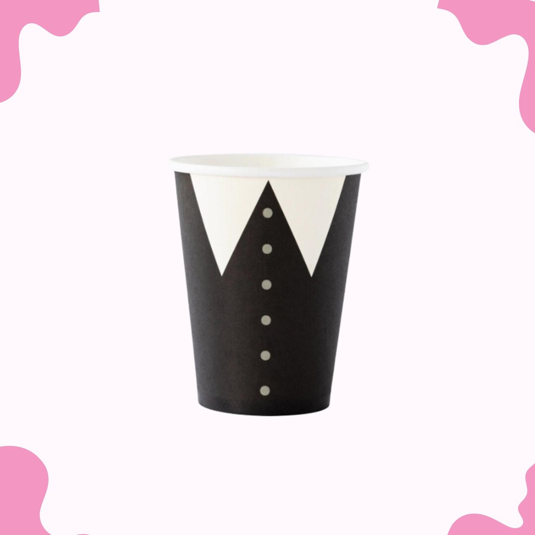 Lapel Black Suit Potion Cups for Bachelorette Parties, Wednesday Addams ...