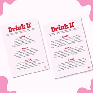 Drink If Party Game, Digital Template, Bachelorette or Girls Night ...