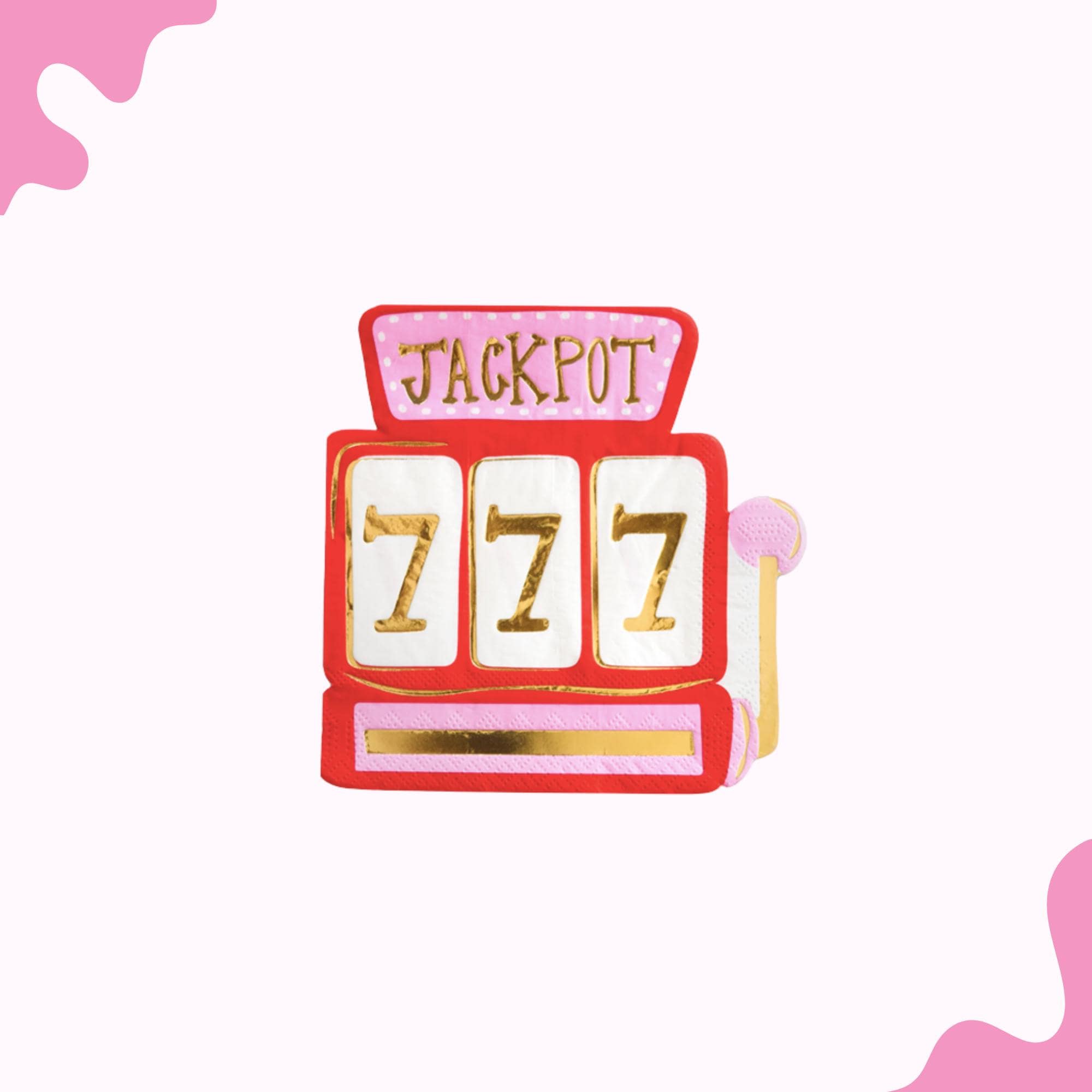 Jackpot Paper Napkins, Bachelorette Casino Party Supplies, Set of 16 - Etsy
